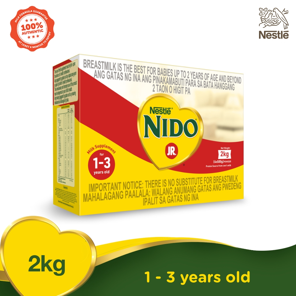 NIDO® JR. Milk Supplement For Children 1-3 Years Old 2kg | Shopee ...