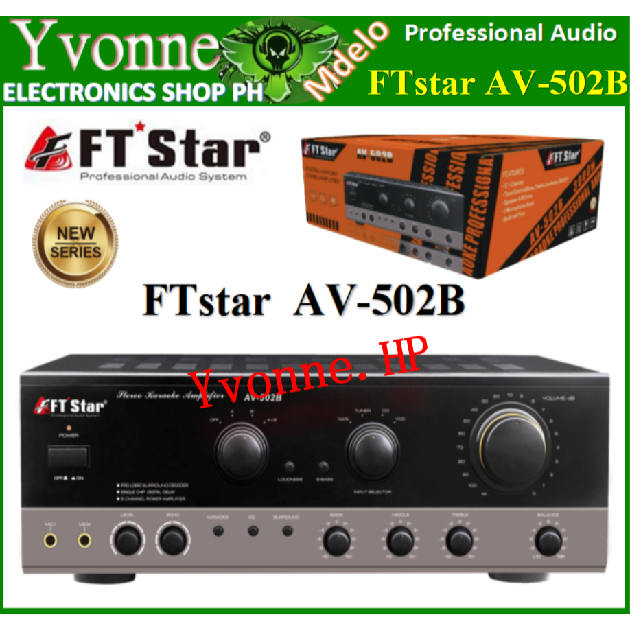 The Amplifier FTstar AV-502B 5.1Channel Karaoke Amplifier ( AV 502 B ...