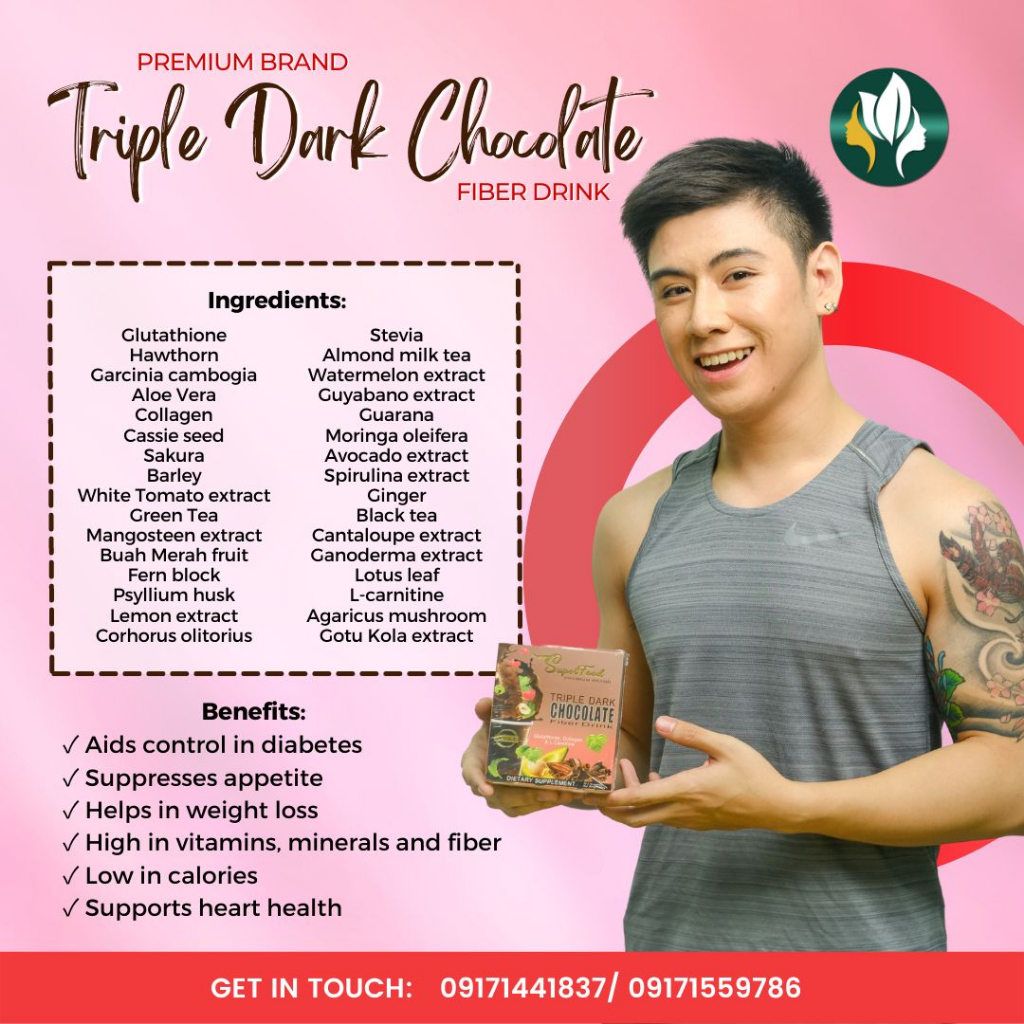 Triple Dark Chocolate Fiber Drink | Shopee Philippines