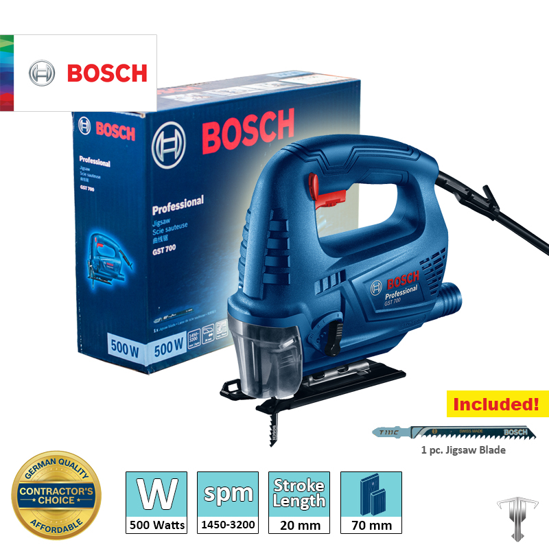 Bosch GST 700 Professional 500 W Jigsaw Contractor's Choice | Shopee ...