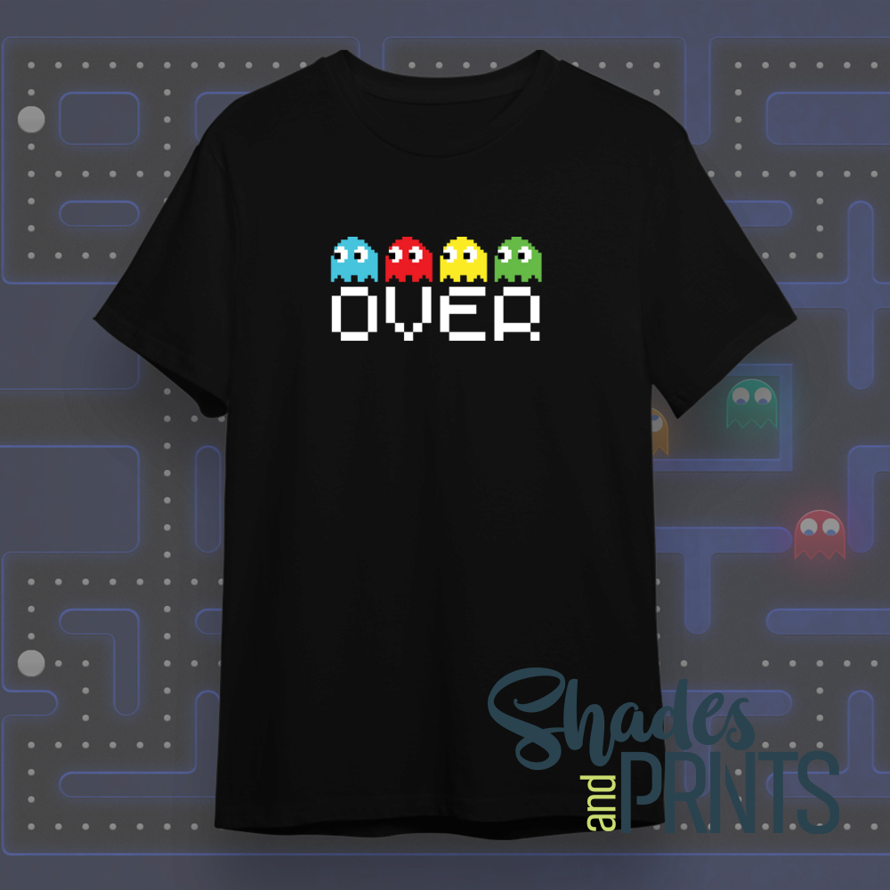 Game Over Pacman Classic Retro Gaming Shirt Customized Premium Nintendo ...