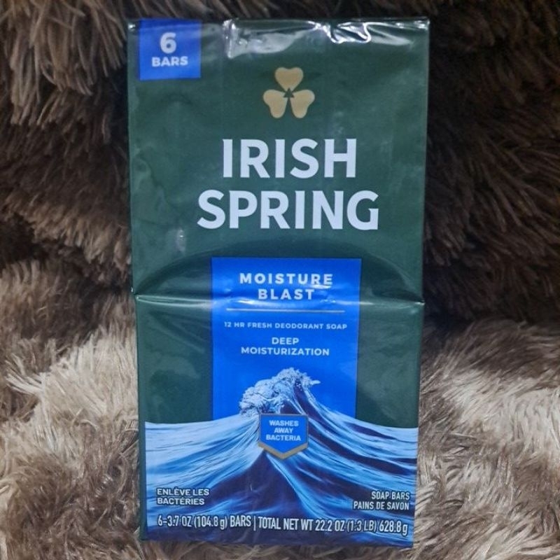 Irish Spring MOISTURE BLAST Soap 6 bars (Old/New) from USA | Shopee ...