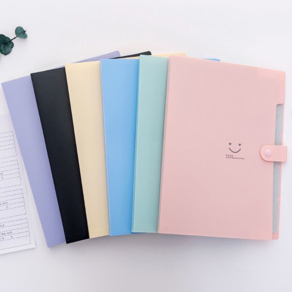 5-Pocket Plastic Expanding File Folders Fine A4-Paper Expanding File ...