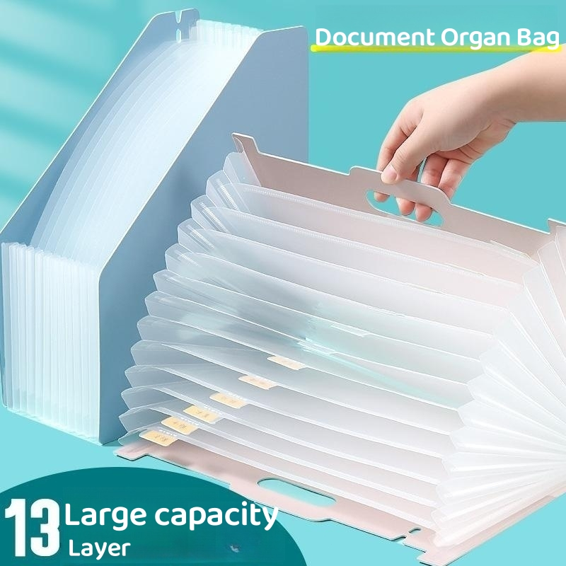 Accordion File Organizer 13 Pockets Expanding File Folder with Label ...