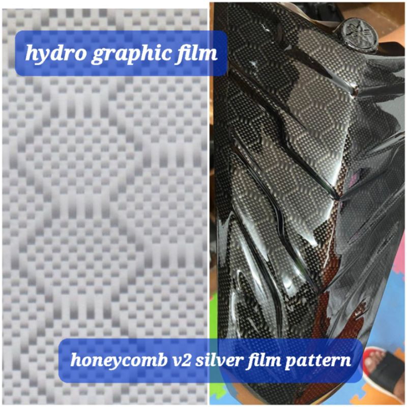 HYDRO DIP FILM HONEYCOMB V2 SILVER PATTERN | WATER TANSFER FILM | 0.5 x ...