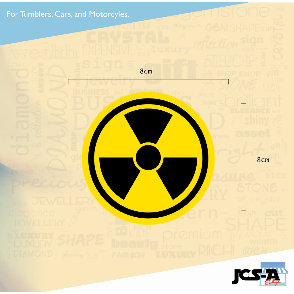 JCS_ Nuclear Warning Sticker | Shopee Philippines