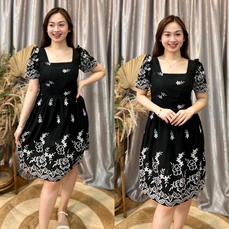 ️ DIANE PREMIUM SENEPA COTTON EYELET DRESS (MEDIUM - XL) | Shopee ...