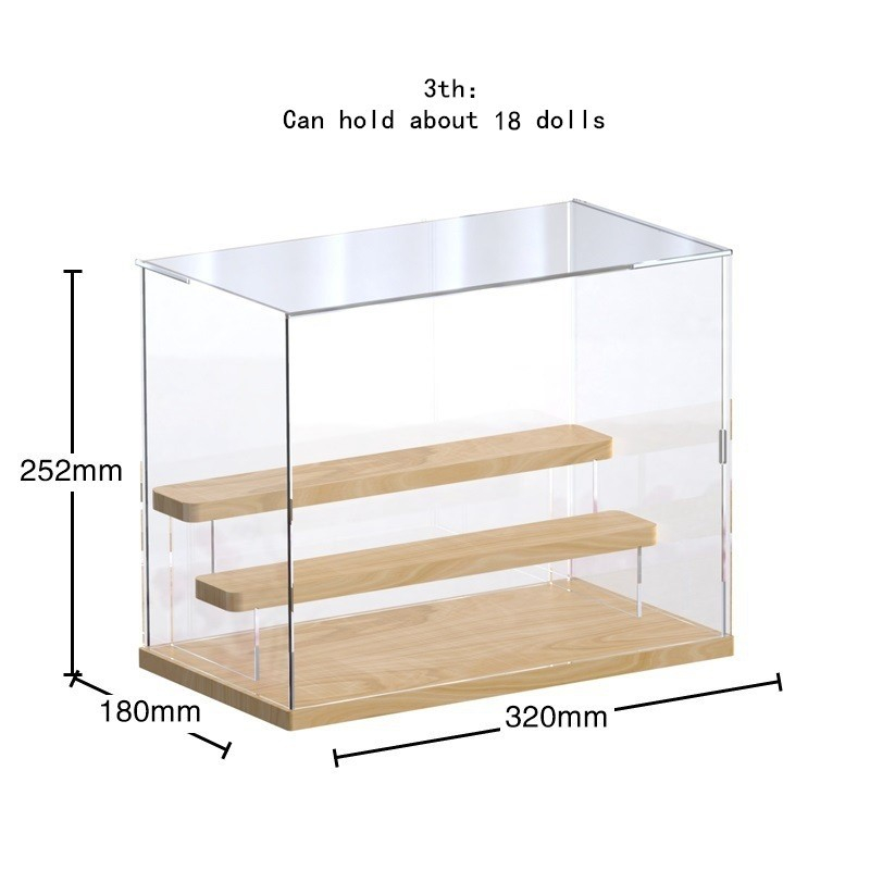 Acrylic Display Rack Riser with Lights Dustproof Detachable Action ...