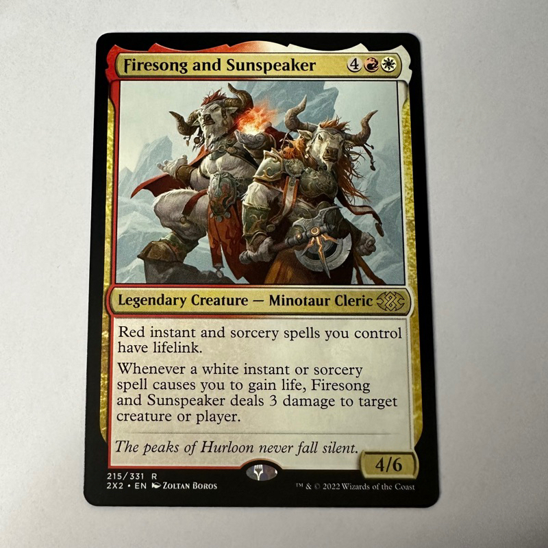 FIRESONG AND SUNSPEAKER | MINOTAUR CLERIC | DOUBLE MASTERS 2022 | MTG ...
