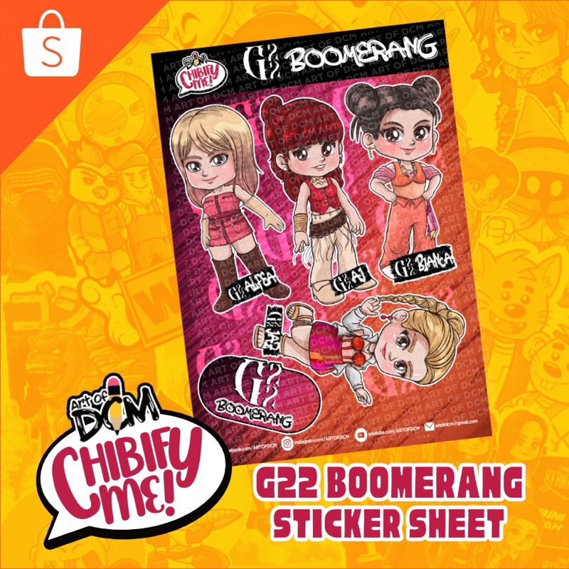 P-POP G22 BOOMERANG Chibi Waterproof Sticker Sheet | Shopee Philippines