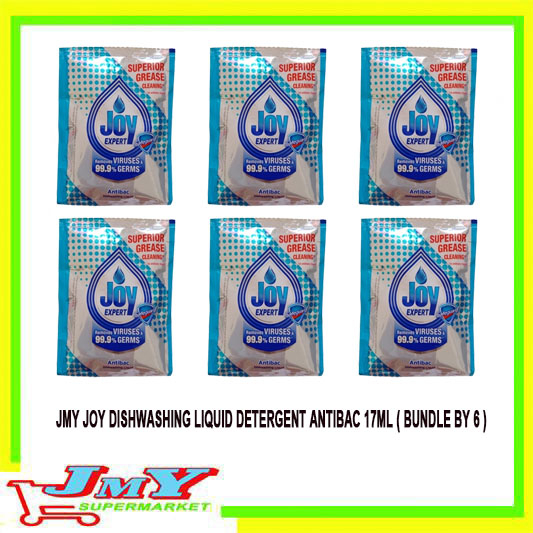 JMY JOY DISHWASHING LIQUID DETERGENT 17ML ( ANTIBAC ) BUNDLE BY 6 ...