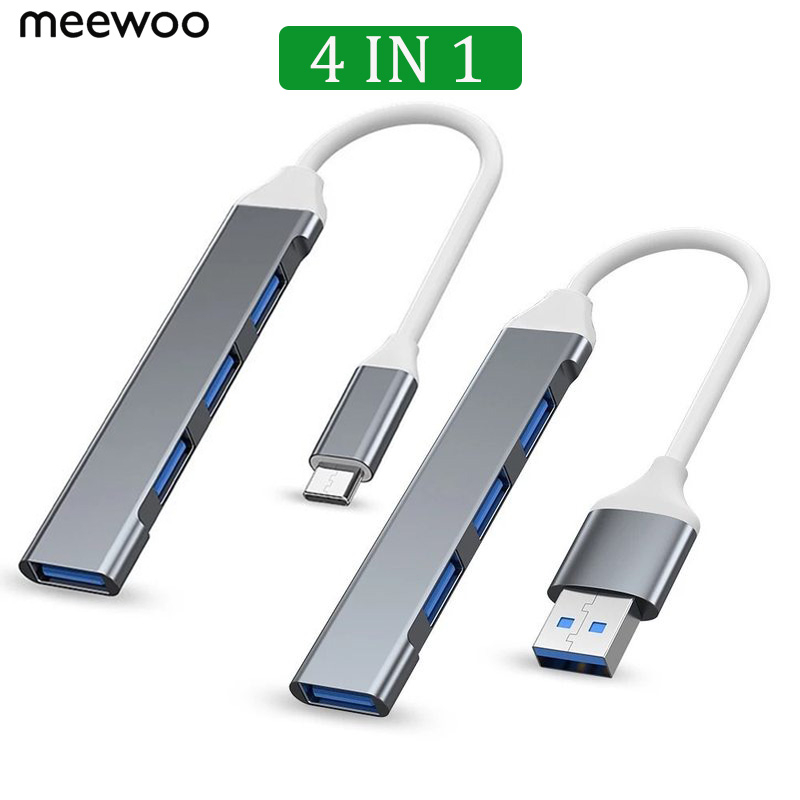 Meewoo Usb Hub Type C Expander Ultra-Thin Mini Portable 4-Port Usb 3.0 ...