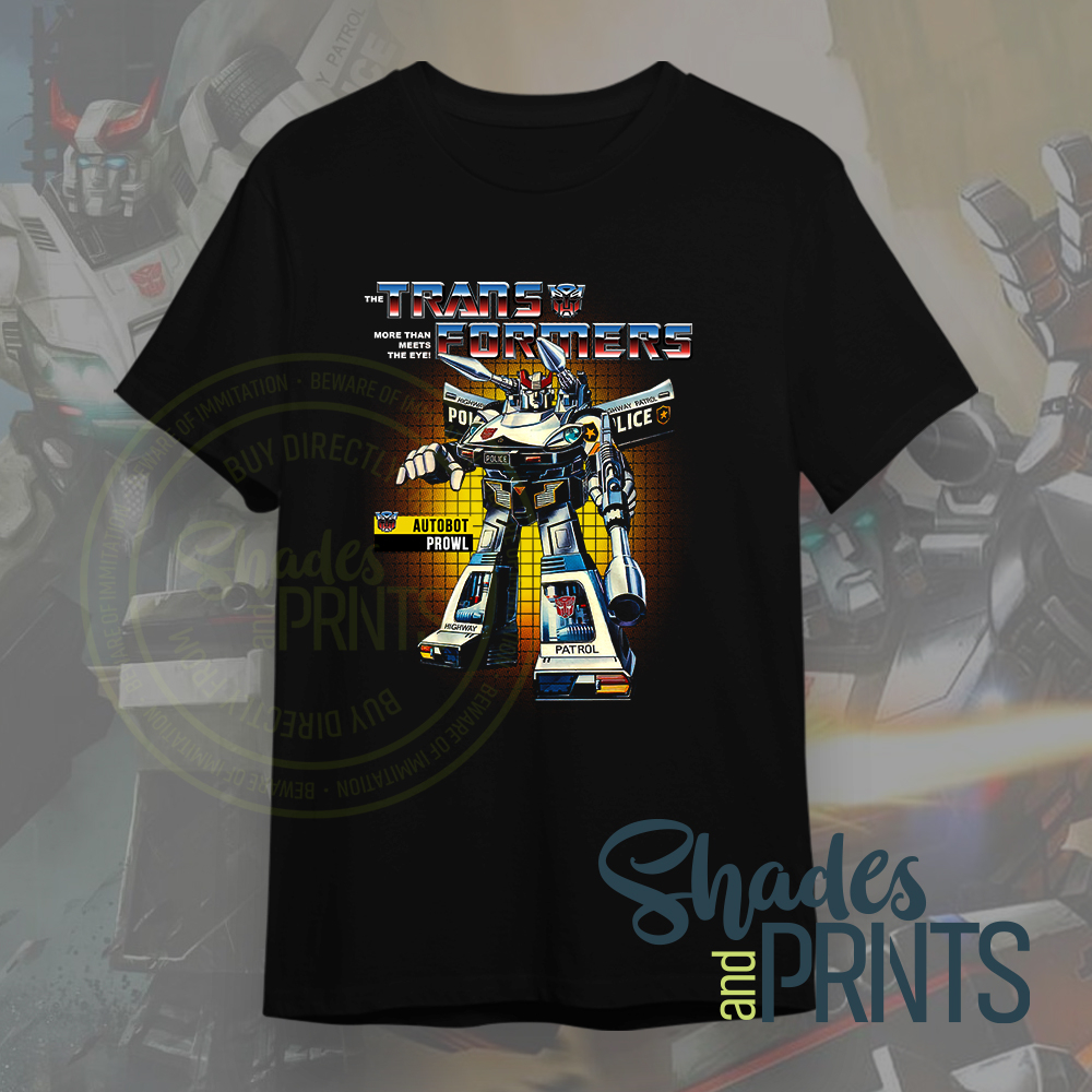 Prowl Autobots Transformers Retro 80s Cartoons Customized Unisex Shirt ...