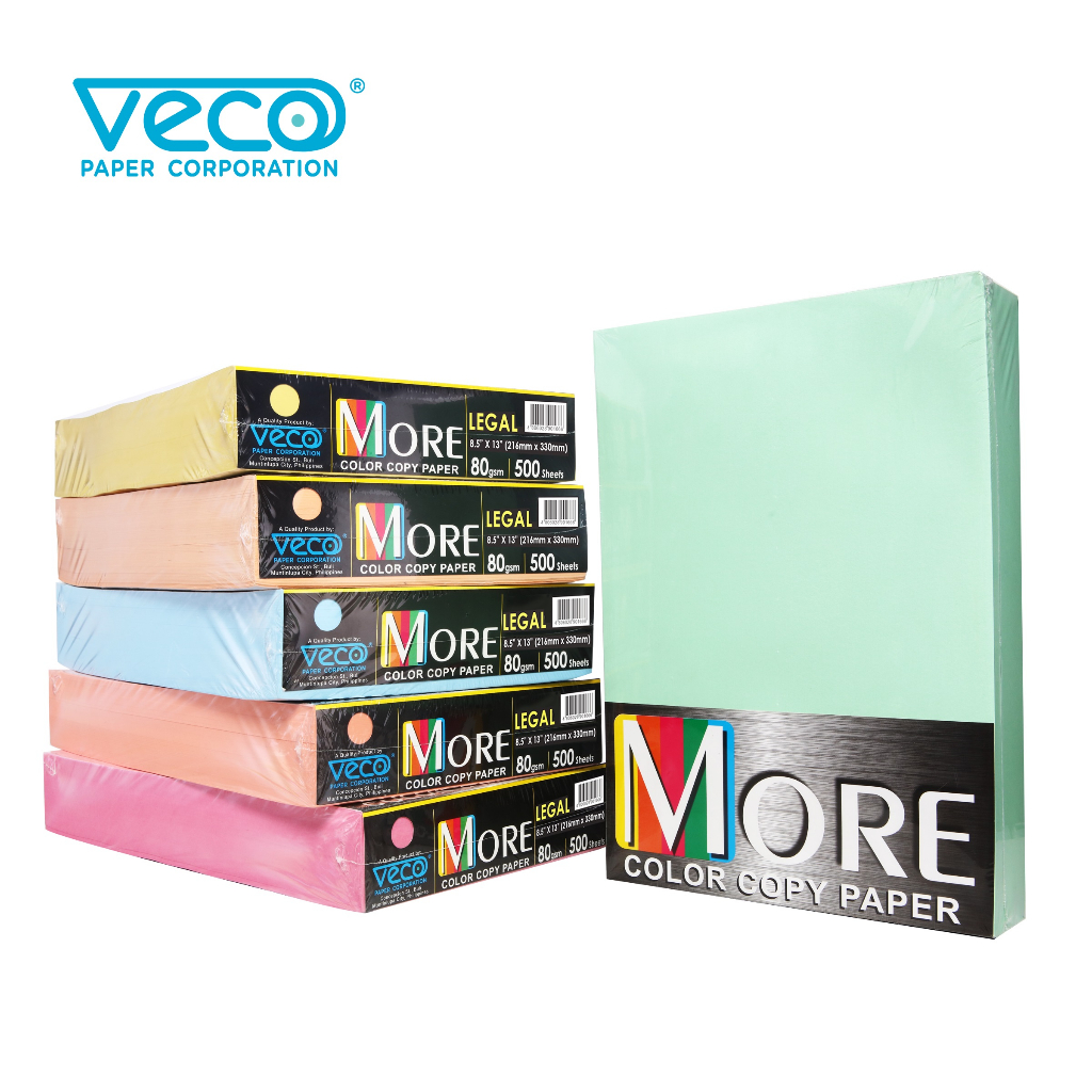 More Color Copy Paper 80gsm 8.5x11in (1 ream) | Shopee Philippines