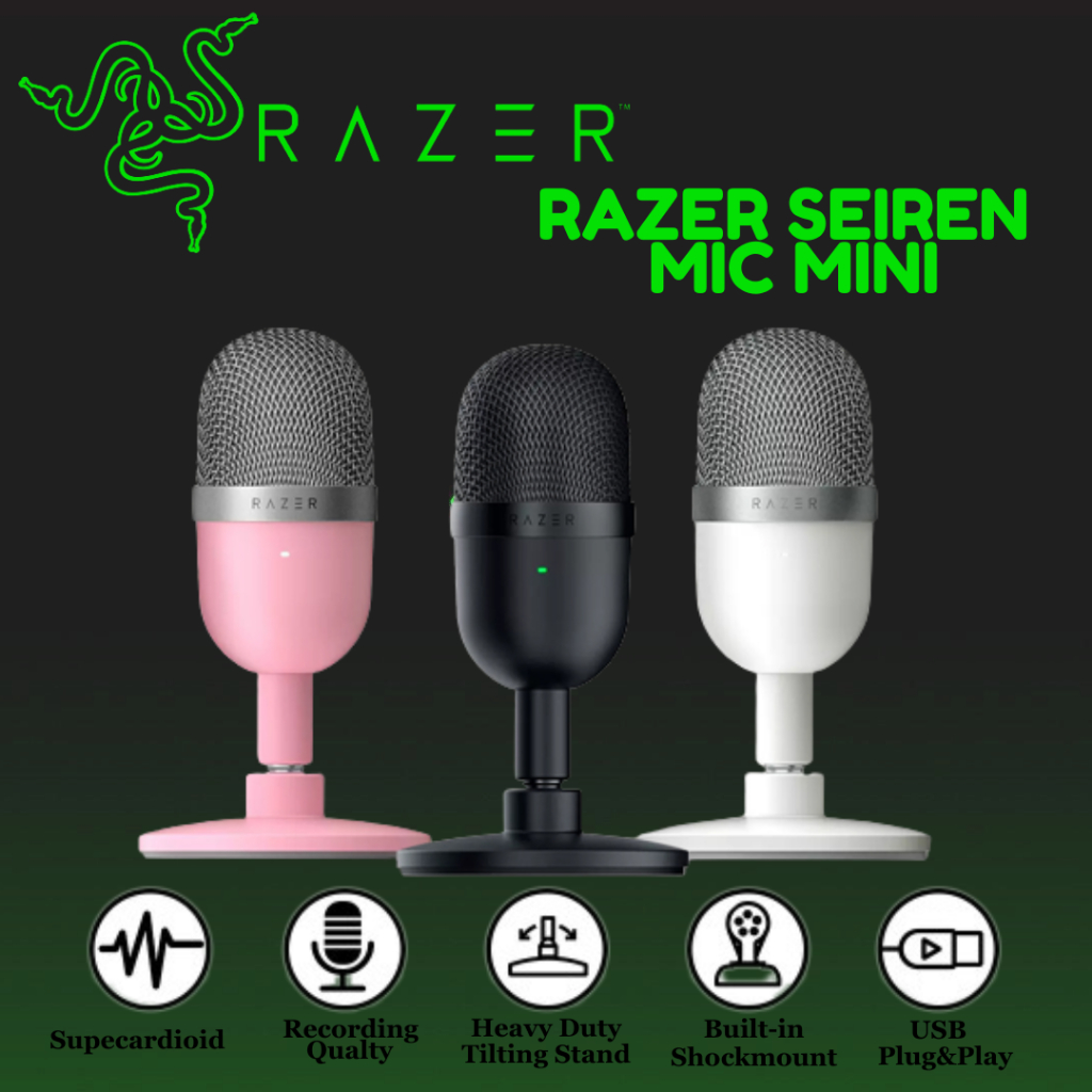 Razer Seiren Mini Mic Ultra Compact Professional Record Portable ...
