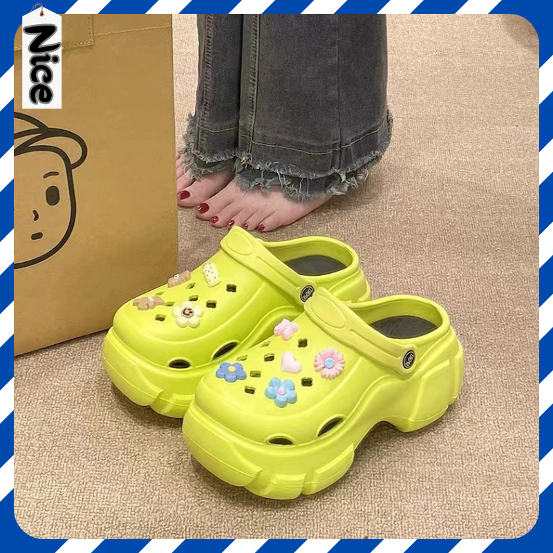 NS Korean classic clogs cute cartoon design chunky slipper summer ...