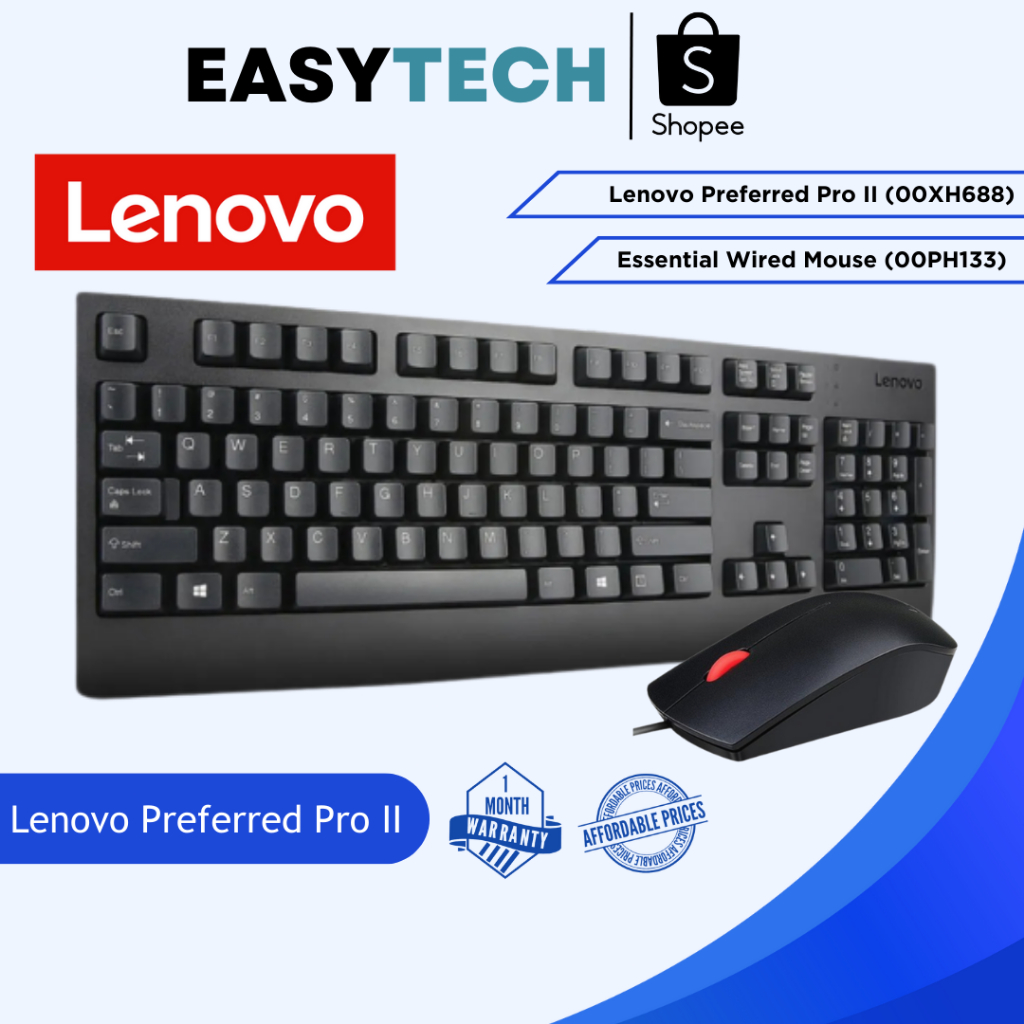 EASYTECH | Lenovo Preferred Pro II USB Keyboard and Mouse Combo ...