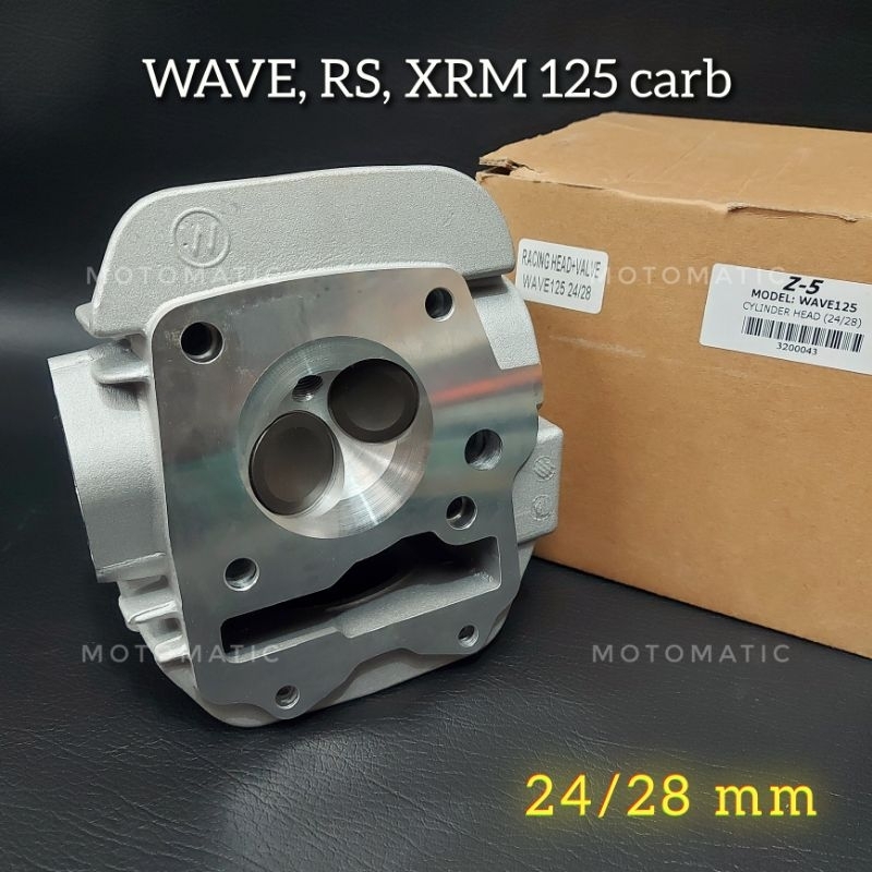 WAVE, RS, XRM 125 (carb) | Z5 SUPER HEAD | Big valve | 24/28mm | 26 ...
