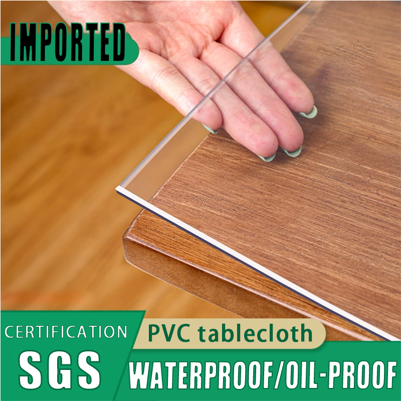 4-12 Seater Transparent PVC Tablecloth - Heat-Resistant Waterproof Soft ...