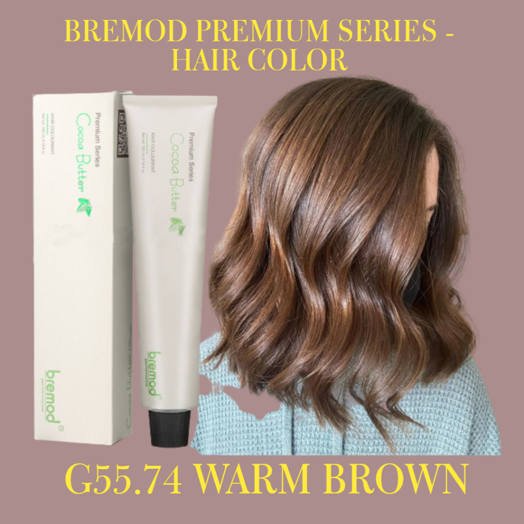 BREMOD PREMIUM HAIR COLOR G55.74 WARM BROWN (100ML) | Shopee Philippines