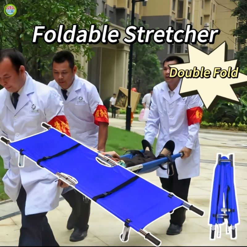 Double Fold Alloy Lightweight Medical Stretcher Heavy Duty Foldable ...