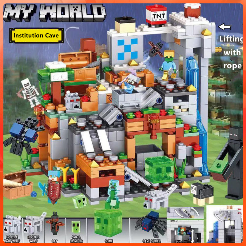 Building Blocks Toys My World Farm Mega Pack Organ Cave Puzzle Toys For ...