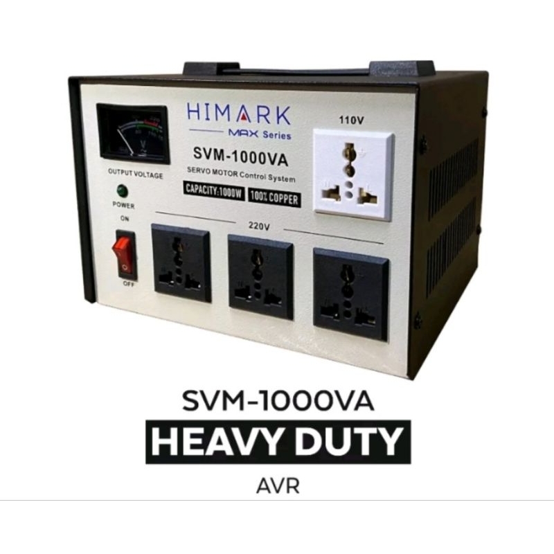 Himark SVM-1000VA AVR / 1000Watts AVR, Max Series, 100% true output ...