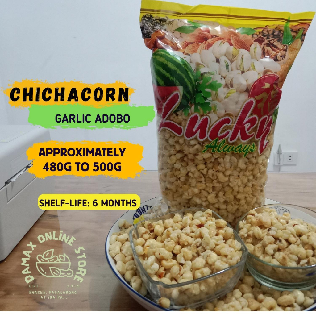 250g to 480g Salted Adobo Garlic Chichacorn Kutkutin Snack Delight: A ...