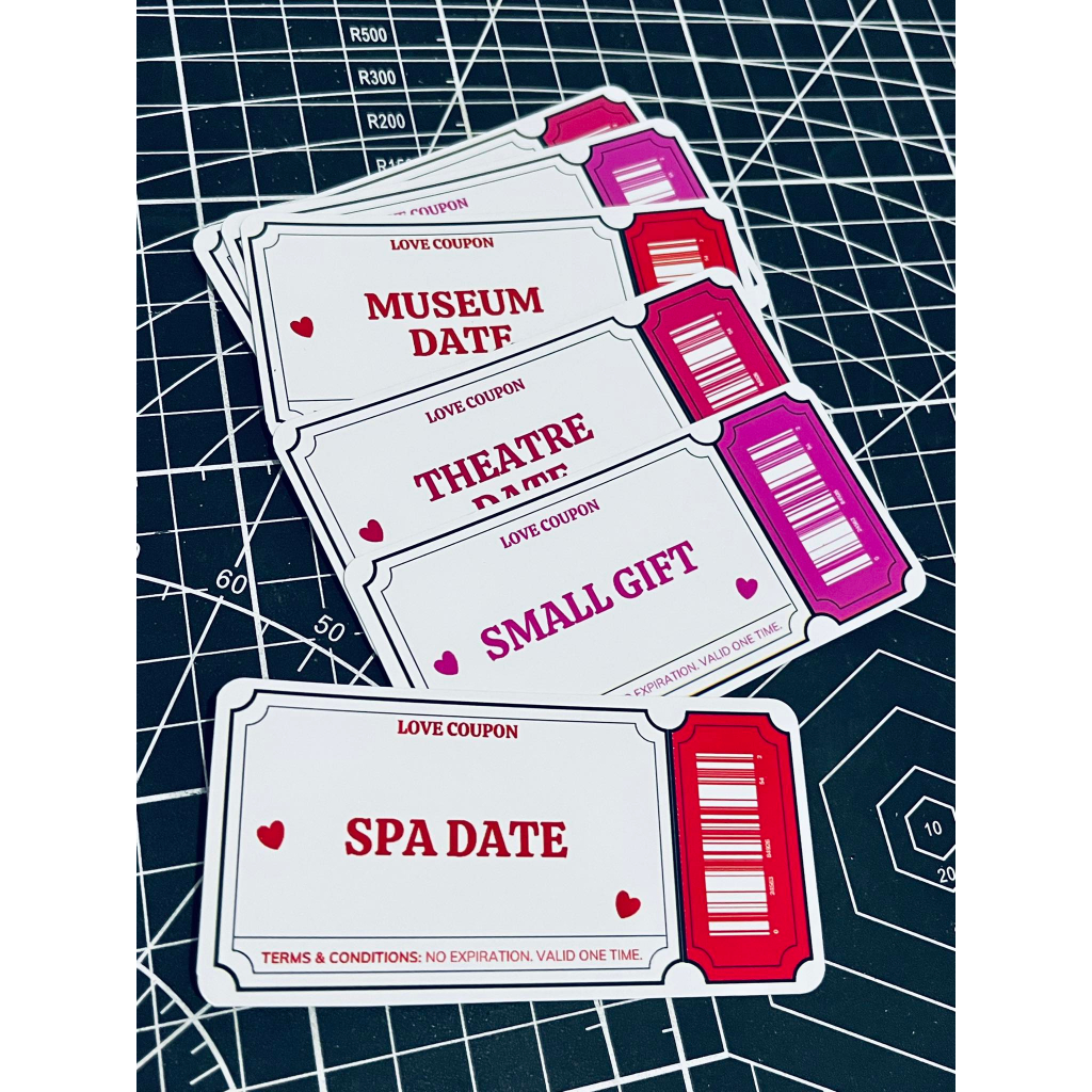 Coupons of Love Perforated Redeemable Love Vouchers Tearable | Shopee ...