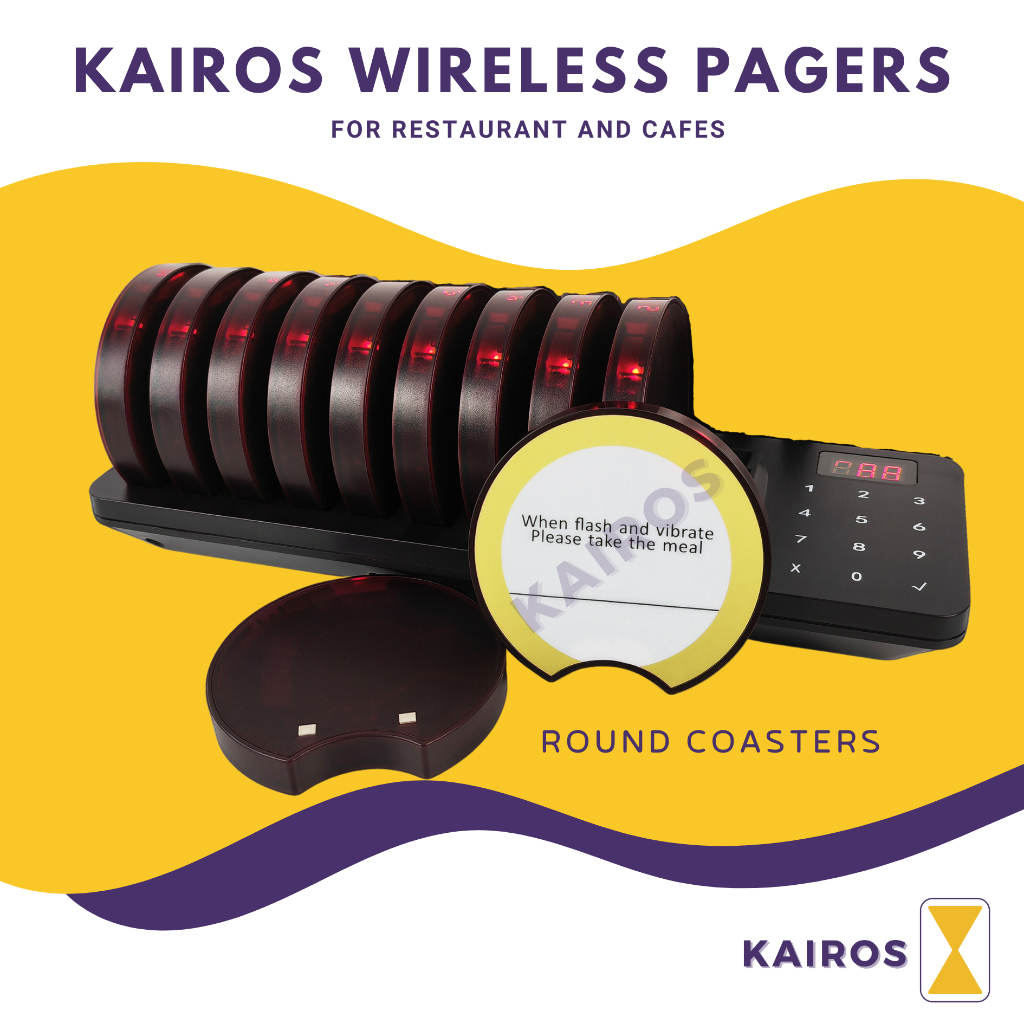 Wireless Restaurant Pagers, Cafe pagers, order buzzer, round order ...
