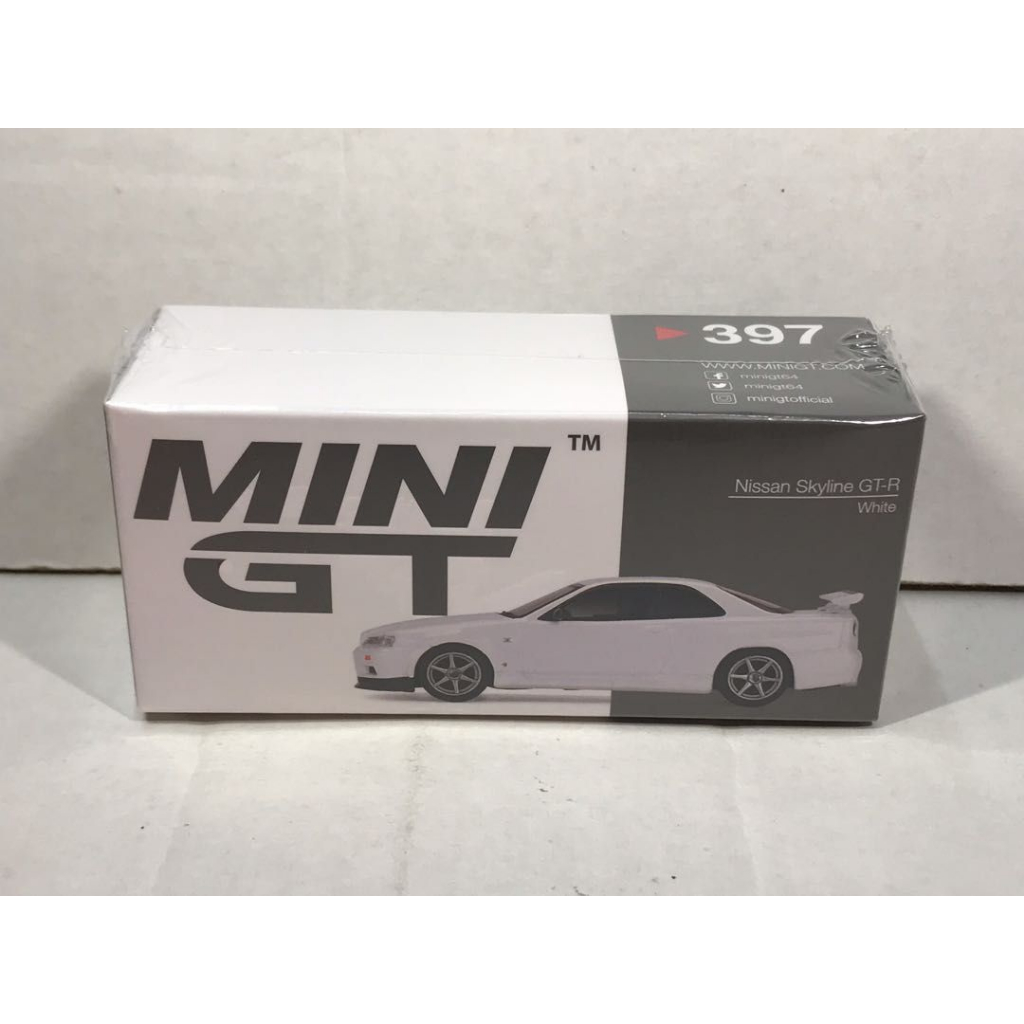 MINI GT 1:64 397 NISSAN SKYLINE GT-R (R34) V-SPEC N1 WHITE RHD DIECAST ...