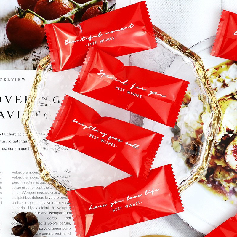 100pcs Candy Wrapper Goodie Candy Pastries Bag Cookie Pouch Heat Seal ...