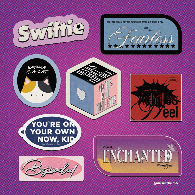 TAYLOR SWIFT Eras/Songs Inspired Premium Vinyl Sticker WATERPROOF by ...