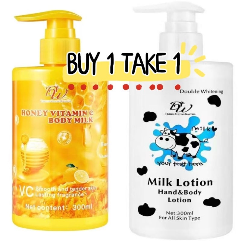 （BUY 1 TAKE 1）DW Papaya Lotion and DW Milk Whitening Hand&Body Lotion 300ml | Shopee Philippines