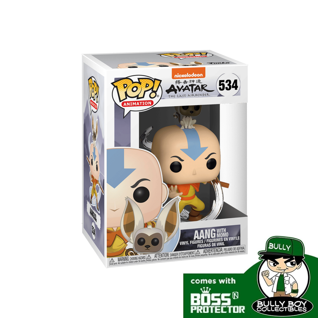 Funko Pop! Animation Avatar The Last Airbender Aang with Momo 534 With ...