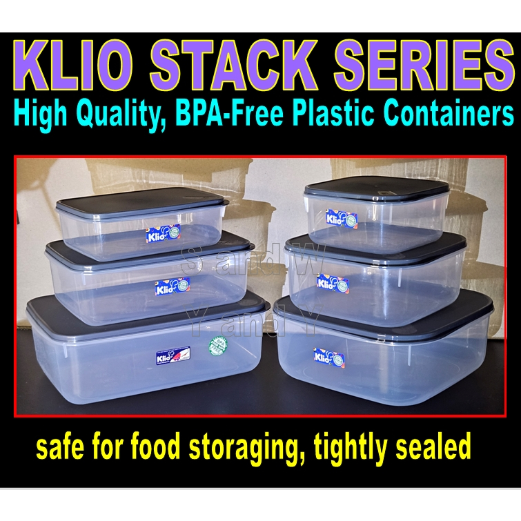 KLIO STACK SERIES Foodkeeper, Big Sizes, container, storage, BPA-free, Rectangle and Square ...