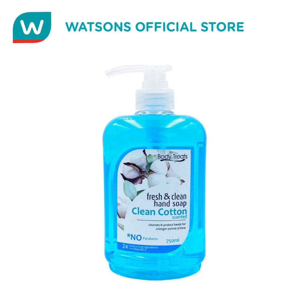 BODY TREATS Fresh and Clean hand Soap Clean Cotton Scented 750ml ...