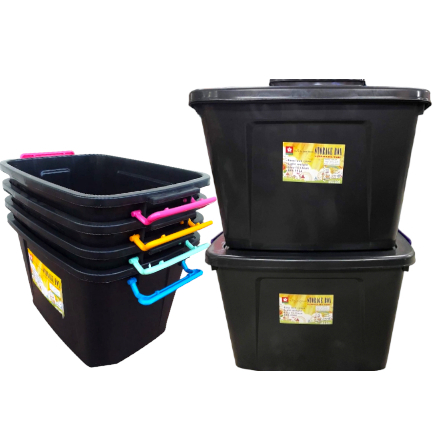 #837 (40 liters) SAMPAGUITASTORAGE BOX WITH COVER and WHEELS SMALL SIZE ...