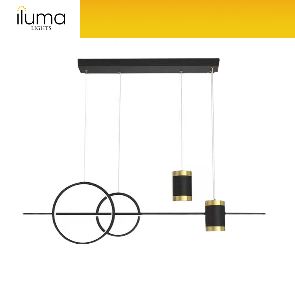 ILUMA Black LED Chandelier Lighting Dimmable Dining Room Chandelier ...