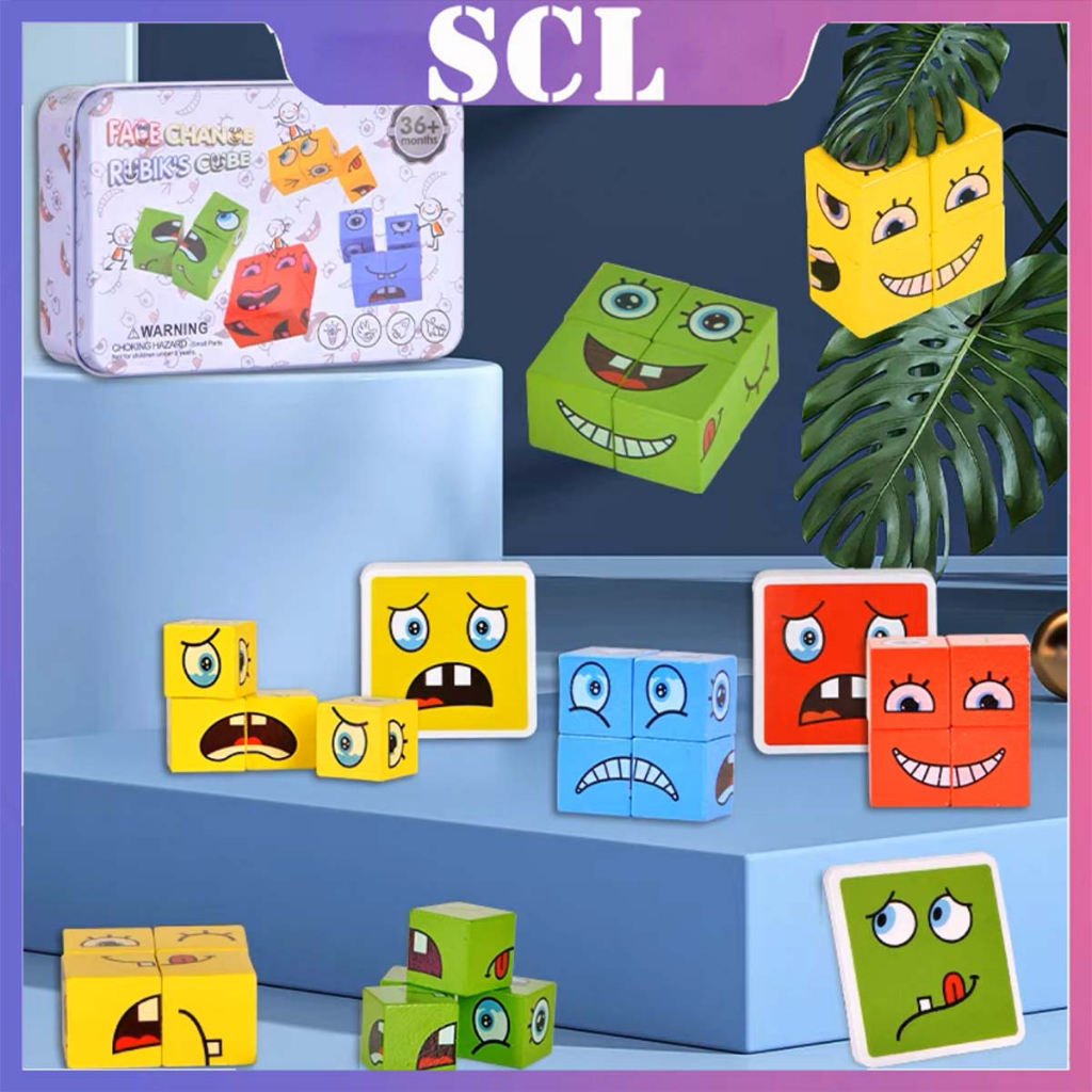 Expression Puzzle Building Blocks GameChildren's educational party toys ...