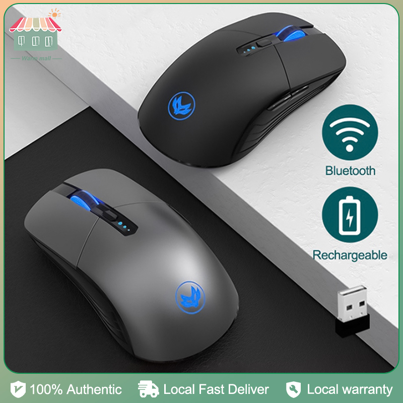 Wireless Mouse Rechargeable Bluetooth Mouse Silent Gaming Mouse For ...