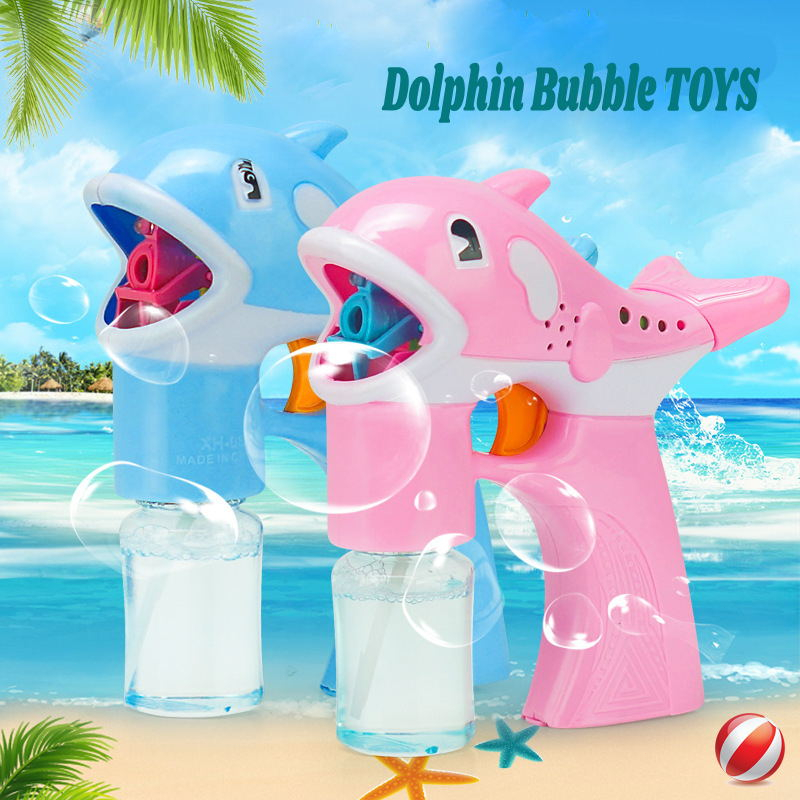 Dolphin Bubble Gun Toys for Kids Bubble Gun with Lights and Music ...