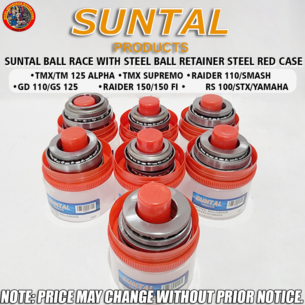 SUNTAL BALL RACE WITH STEEL BALL RETAINER STEEL RED CASE SUNTAL /RAIDER ...
