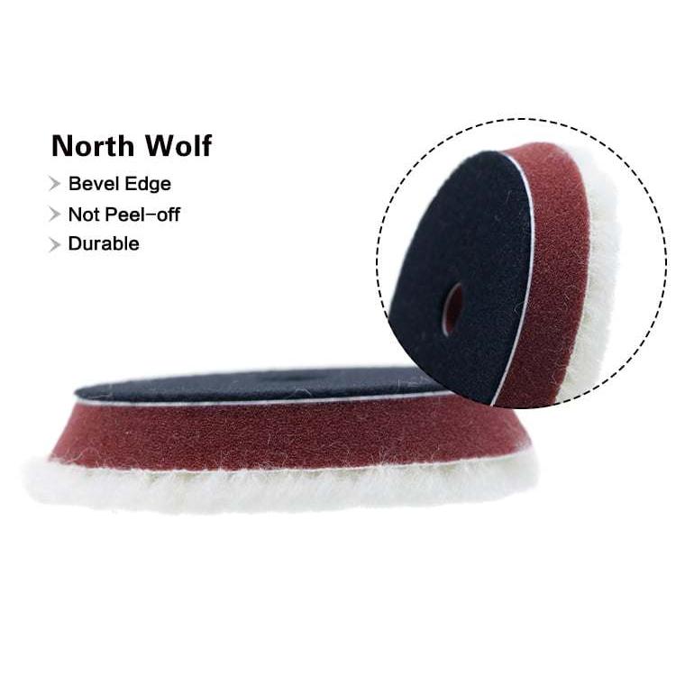 YELLOW 3-Inch NORTH WOLF Detailing buffing Pads DUAL ACTION POLISHER ...