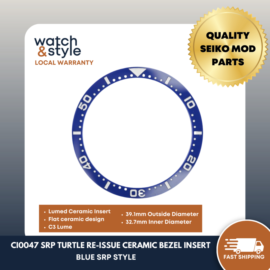 CI0047 SRP Turtle Re-issue Ceramic Bezel Insert - Blue SRP Style ...