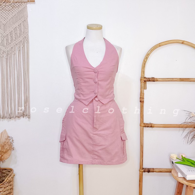 Tamara Set ( Vest Blazer & Cargo Skirt) | Shopee Philippines