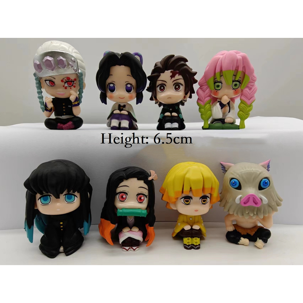 Demon Slayer Set of 8 Tanjiro Nezuko Zenitsu Inosuke Tengen Shinobu ...