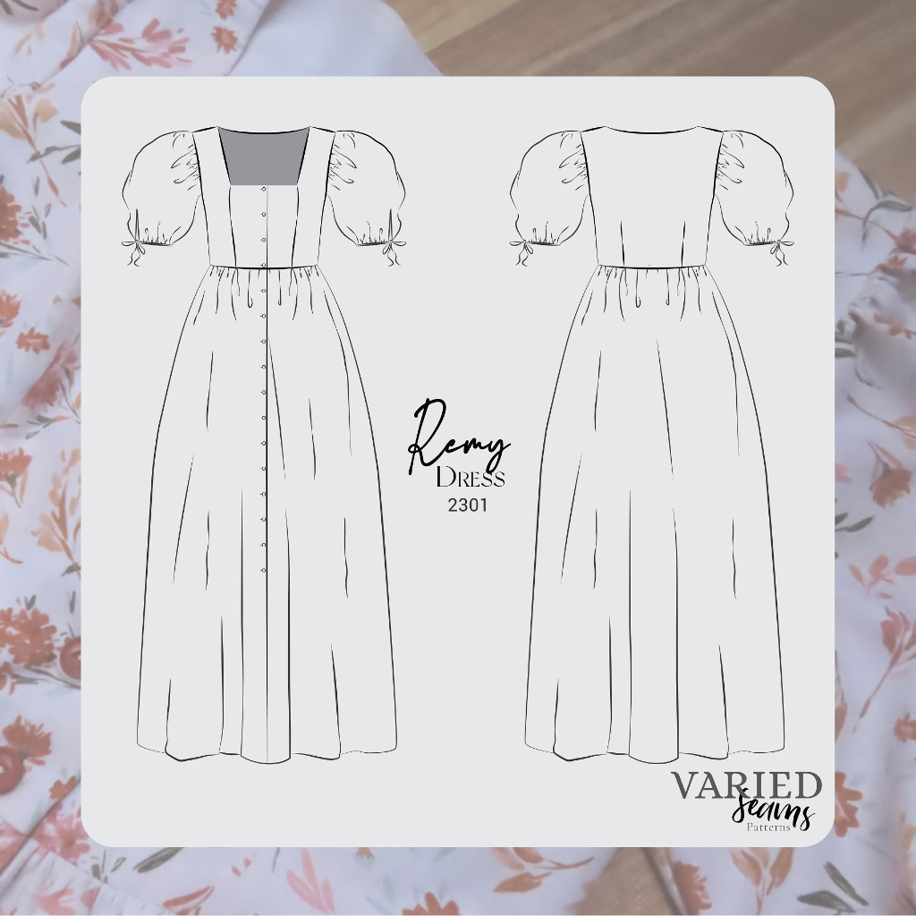Remy Dress PRINTED SEWING PATTERN Sizes 0-16 | Shopee Philippines
