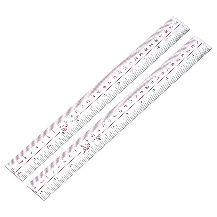 Straight Ruler Plastic & Metal Measuring Tool for School Office 6 ...