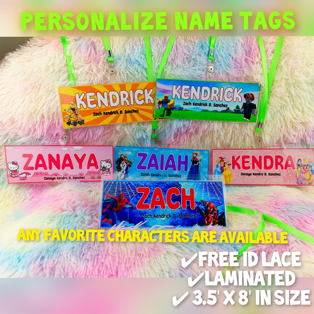 Customized Laminated Name Tags with Lace | Shopee Philippines